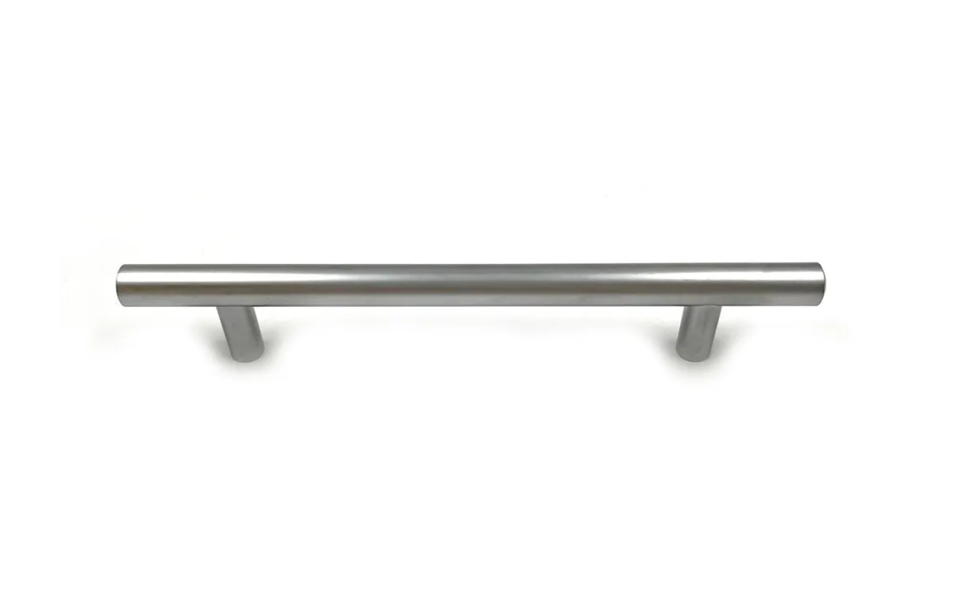 Мебельная ручка-рейлинг 128/188, металл, матовый хром, 2 шт
