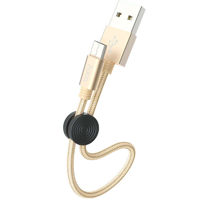 Кабель USB 2.0 A (m) - micro USB 2.0 B (m) 0.25м Hoco X35 - Золотистый
