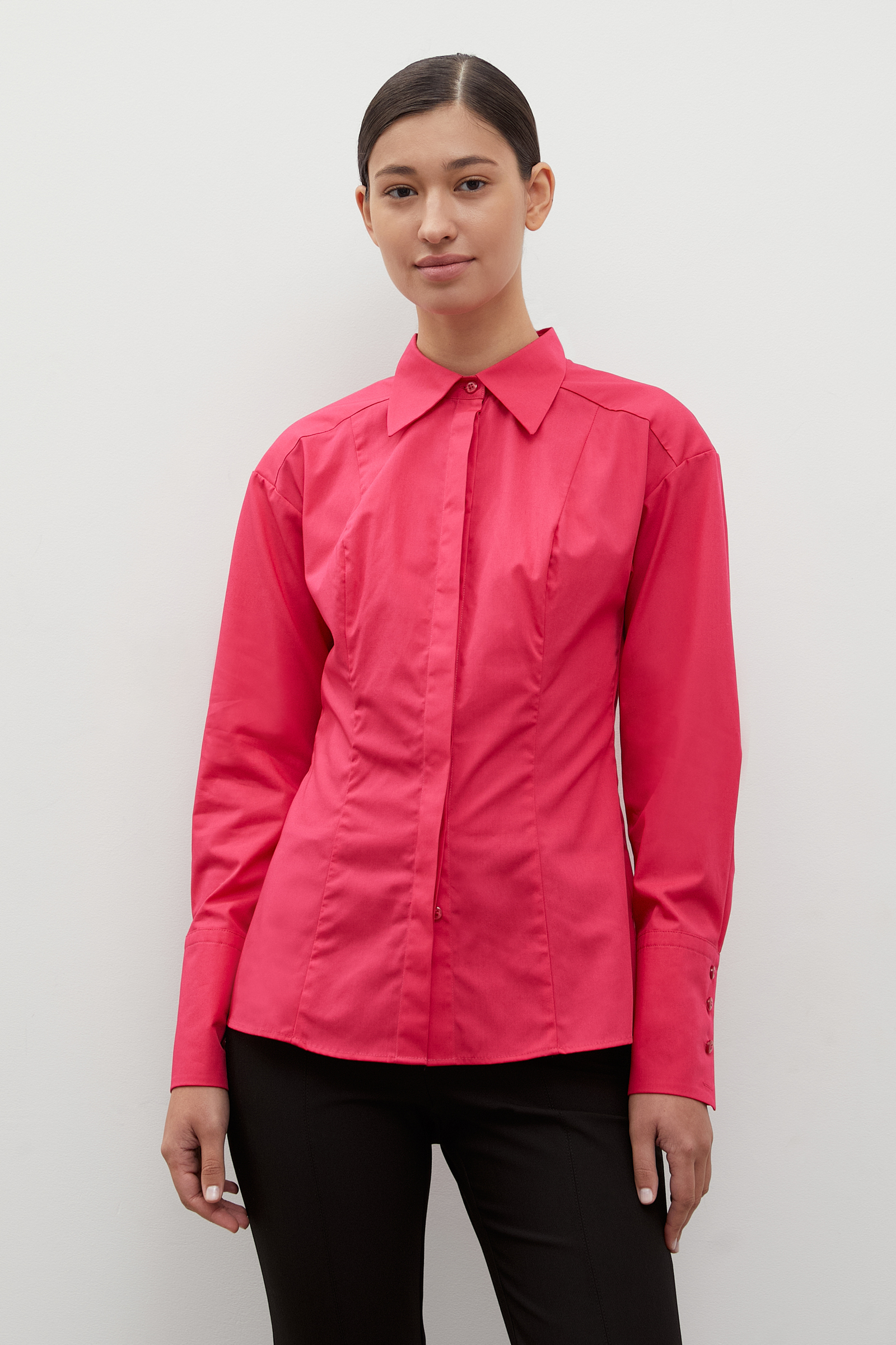 Рубашка женская Finn Flare FAC51039 розовая XS