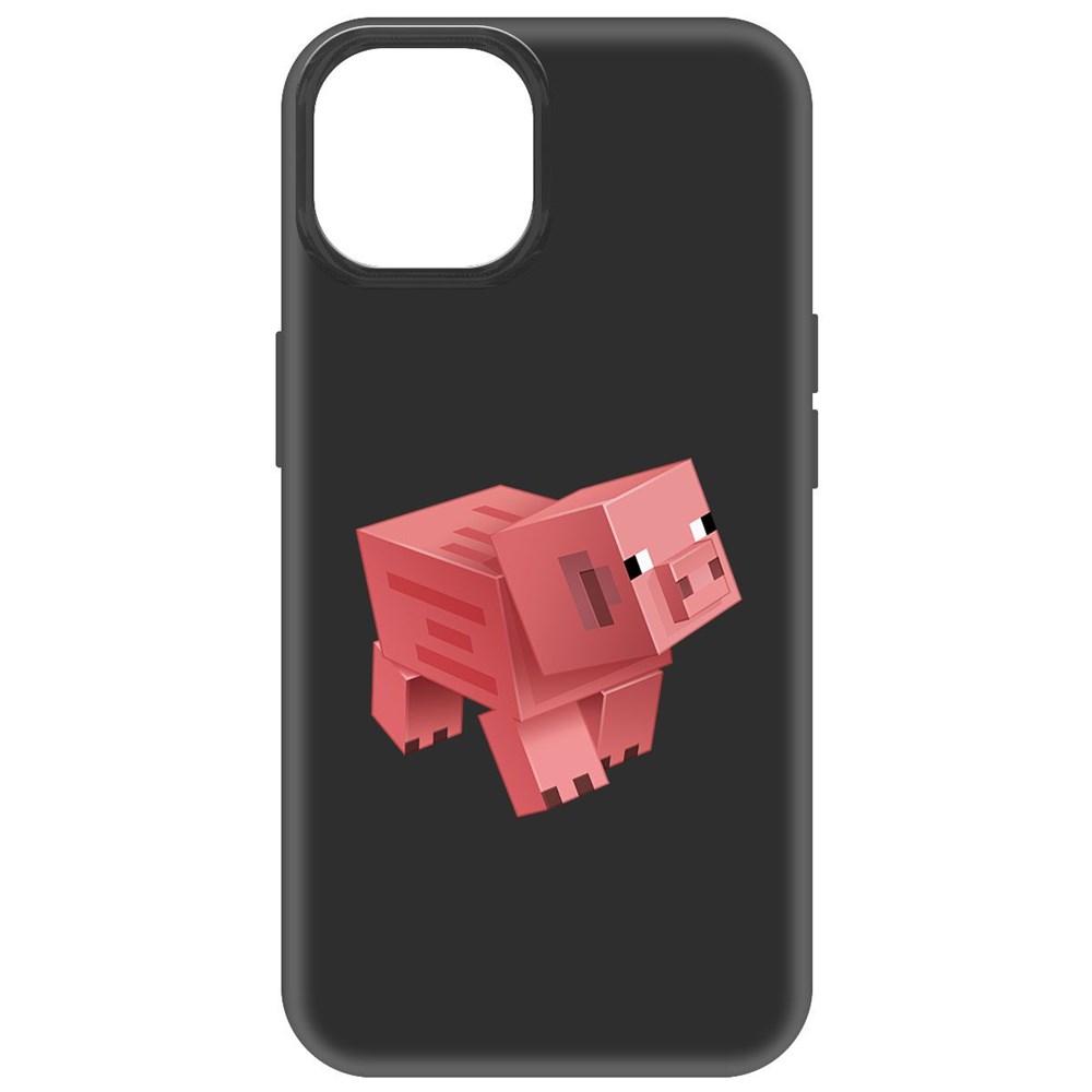 Чехол-накладка Софт Minecraft-Свинка для iPhone 14
