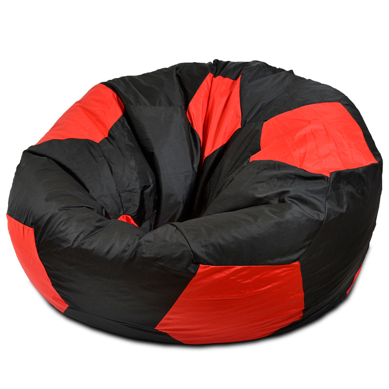 Кресло-мешок Puffmebel мяч XXL черный/красный