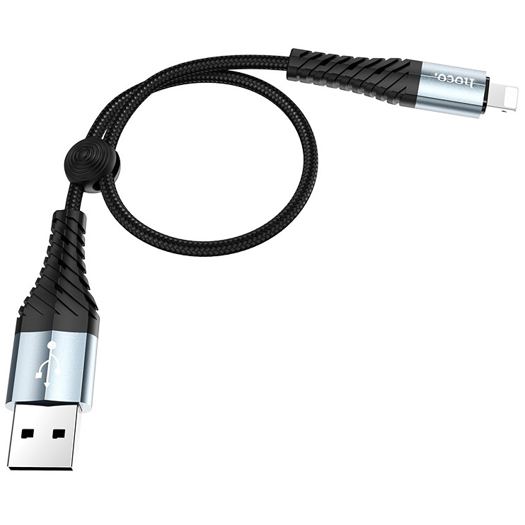 Кабель USB 2.0 A (m) - Lightning (m) 0.25м Hoco X38 Cool - Черный