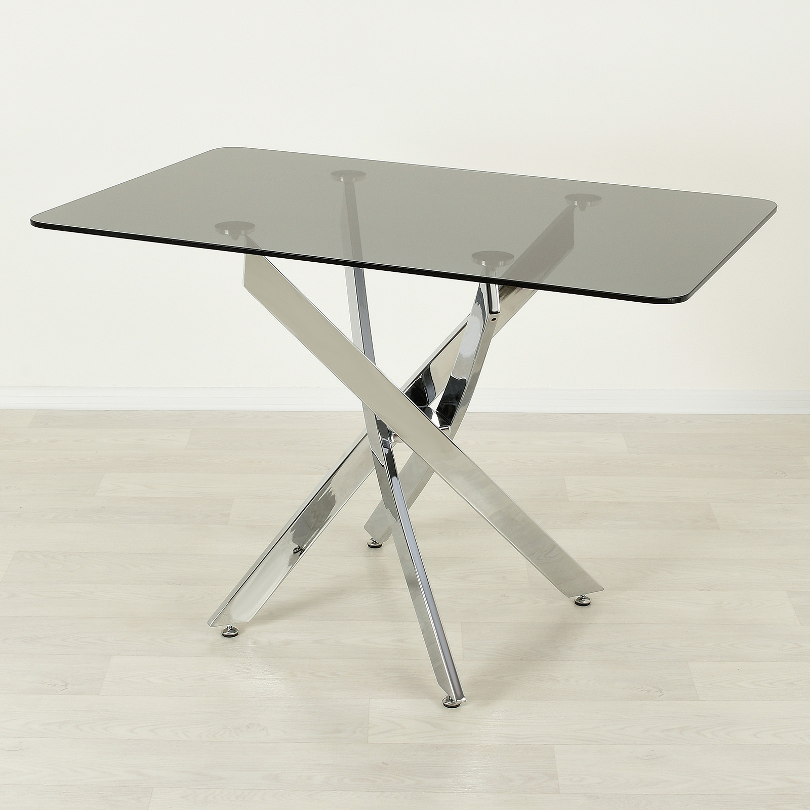 Кухонный стол Mebel Apartment Рим 10 серый/хром 1100х700