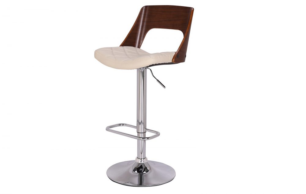 Барный стул ESF JY1932-cream, серебристый/бежевый