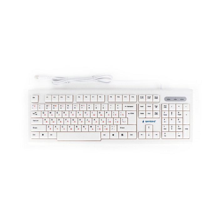 Проводная клавиатура Gembird KB-8354U White