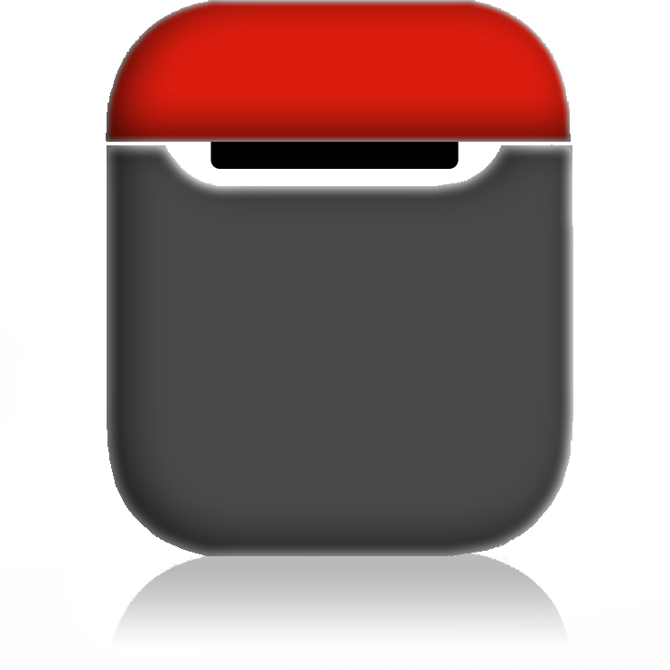 Чехол Anycase для AirPods double color темно-серый, красный