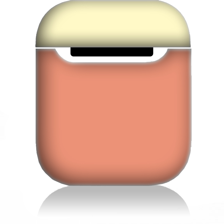Чехол Anycase для AirPods double color персиковый, светло-желтый