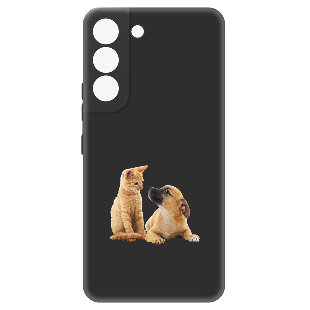 Чехол-накладка Krutoff Soft Case Лучшие друзья для Samsung Galaxy S22+ черный