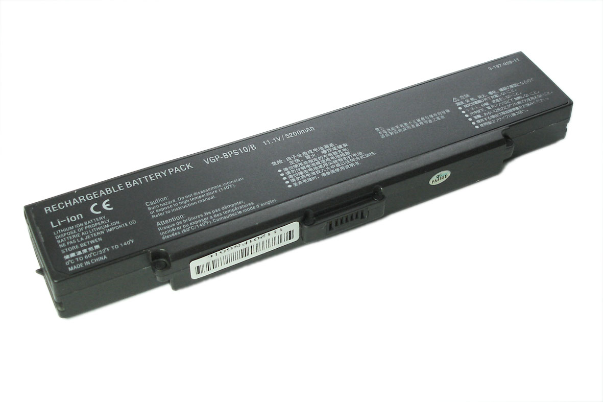 Аккумулятор для ноутбука Sony Vaio VGN-CR, AR, NR VGP-BPS9 5200mAh OEM Black