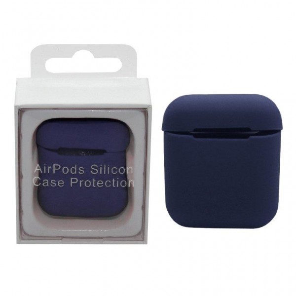 Чехол для Apple Airpods Silicon Case Protection, синий
