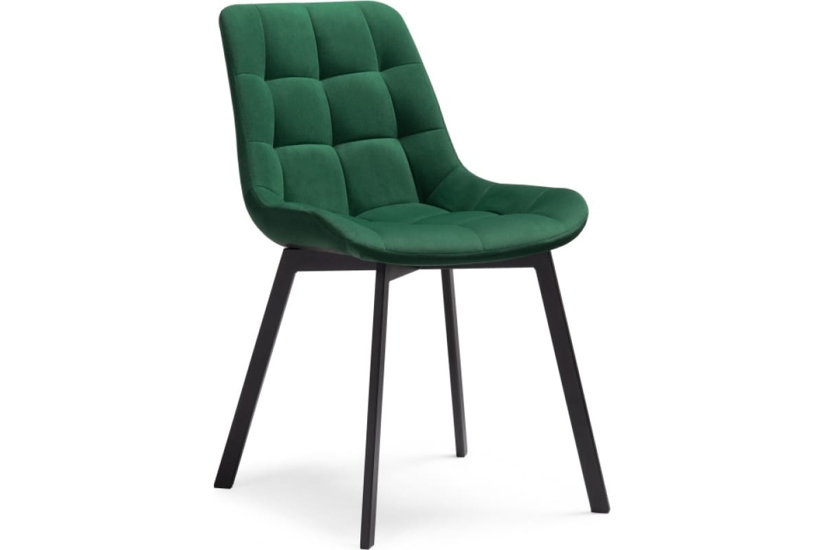 Woodville мр стул на металлокаркасе челси зеленый / черный 493364
