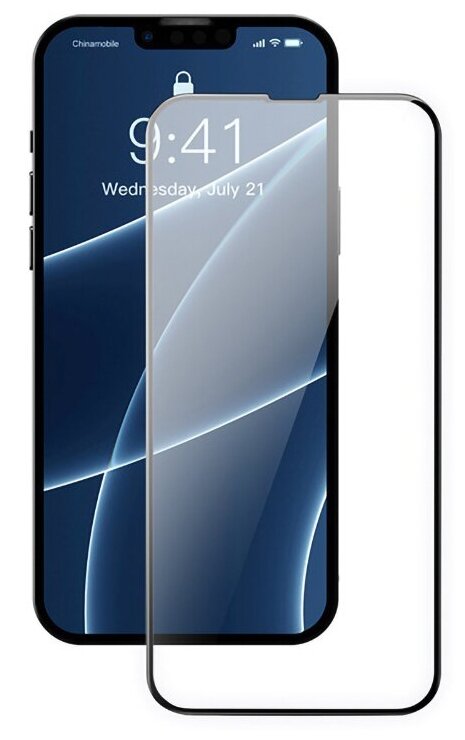 Защитное стекло 2D для Apple iPhone 13 Pro Max , черное