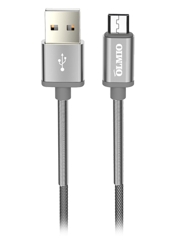 Кабель Olmio HD USB 2.0 - microUSB 1.2м 2,1A