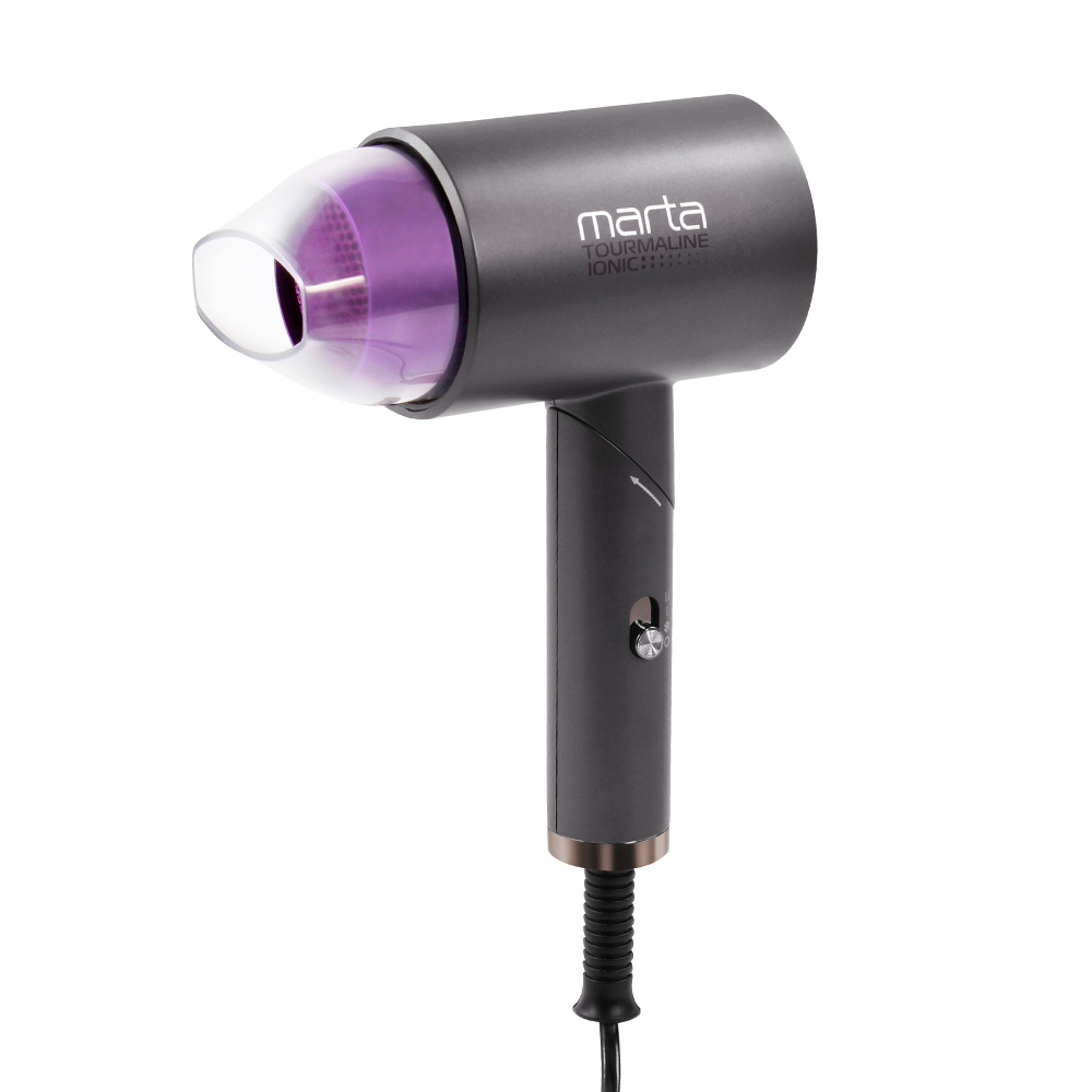 Фен Marta MT-1262 1800 Вт серый, фиолетовый
