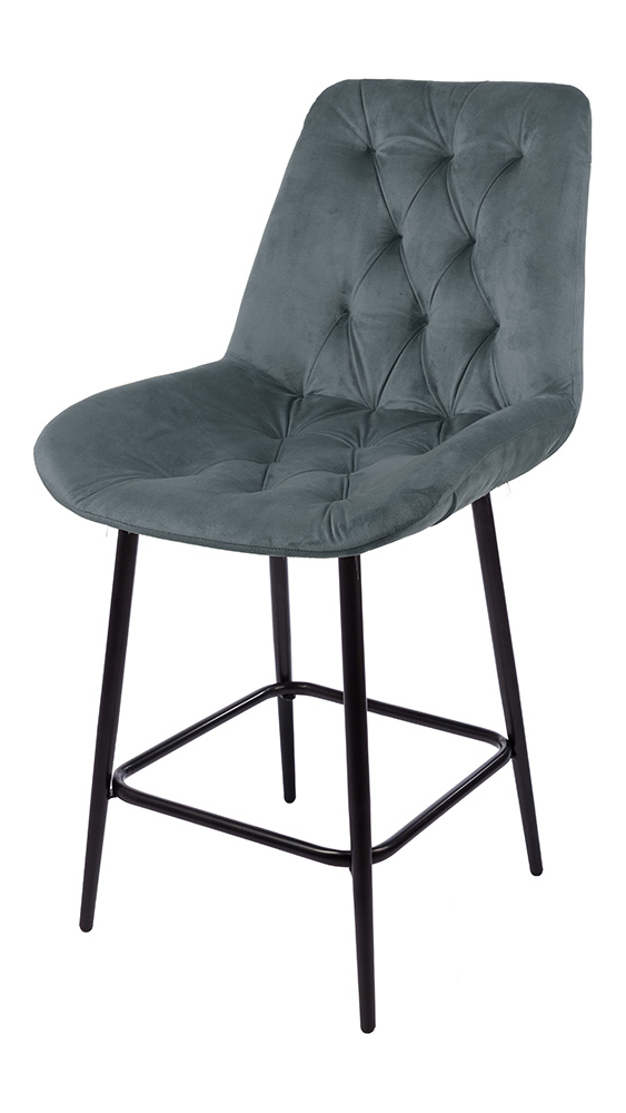 Полубарный стул Hoff Trast 80435054, серый/черный глянец