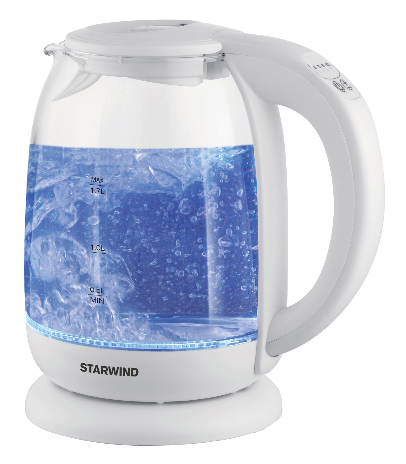 Чайник электрический STARWIND SKG4215 1.7 л Transparent, White