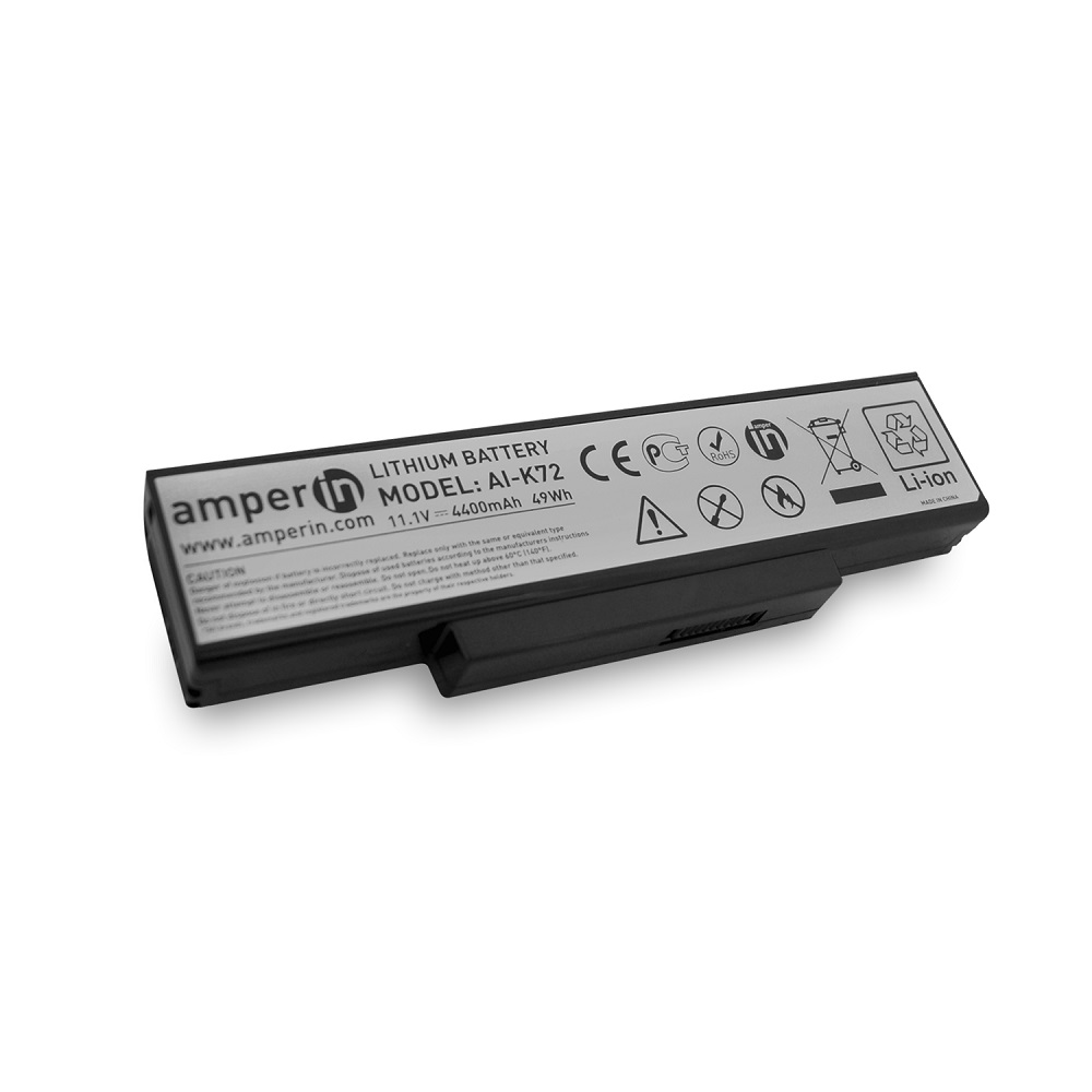 Аккумуляторная батарея Amperin для ноутбука Asus K Series 11.1v 4400mAh 49Wh AI-K72