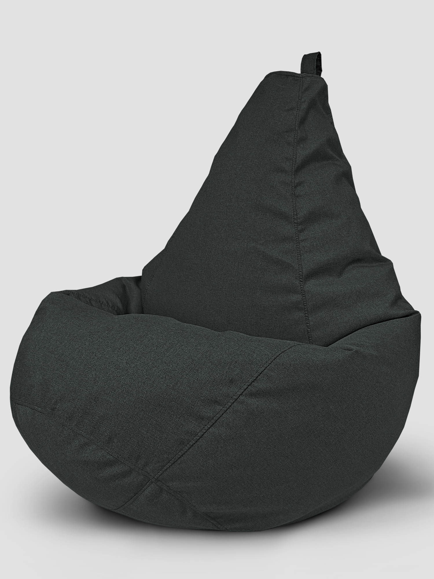 Кресло-мешок ONPUFF пуфик груша, размер XXXXL, темно-серый рогожка