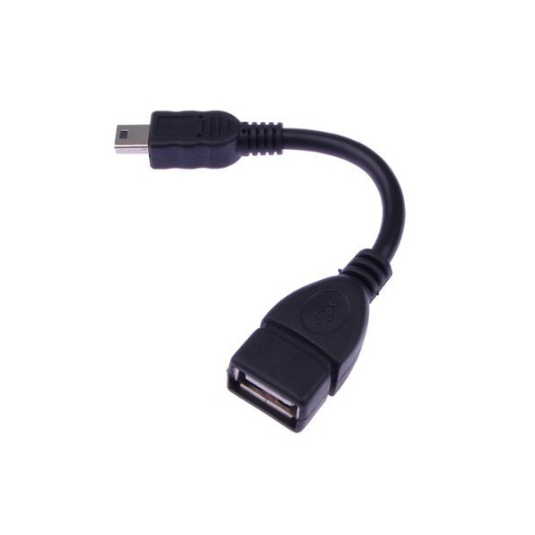 Кабель USB A(f), mini USB B (m), 0.2м, черный