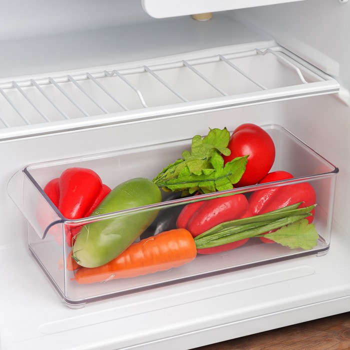 Органайзер для холодильника Mannaz, 32,9x14,3x10,2 см, цвет прозрачный