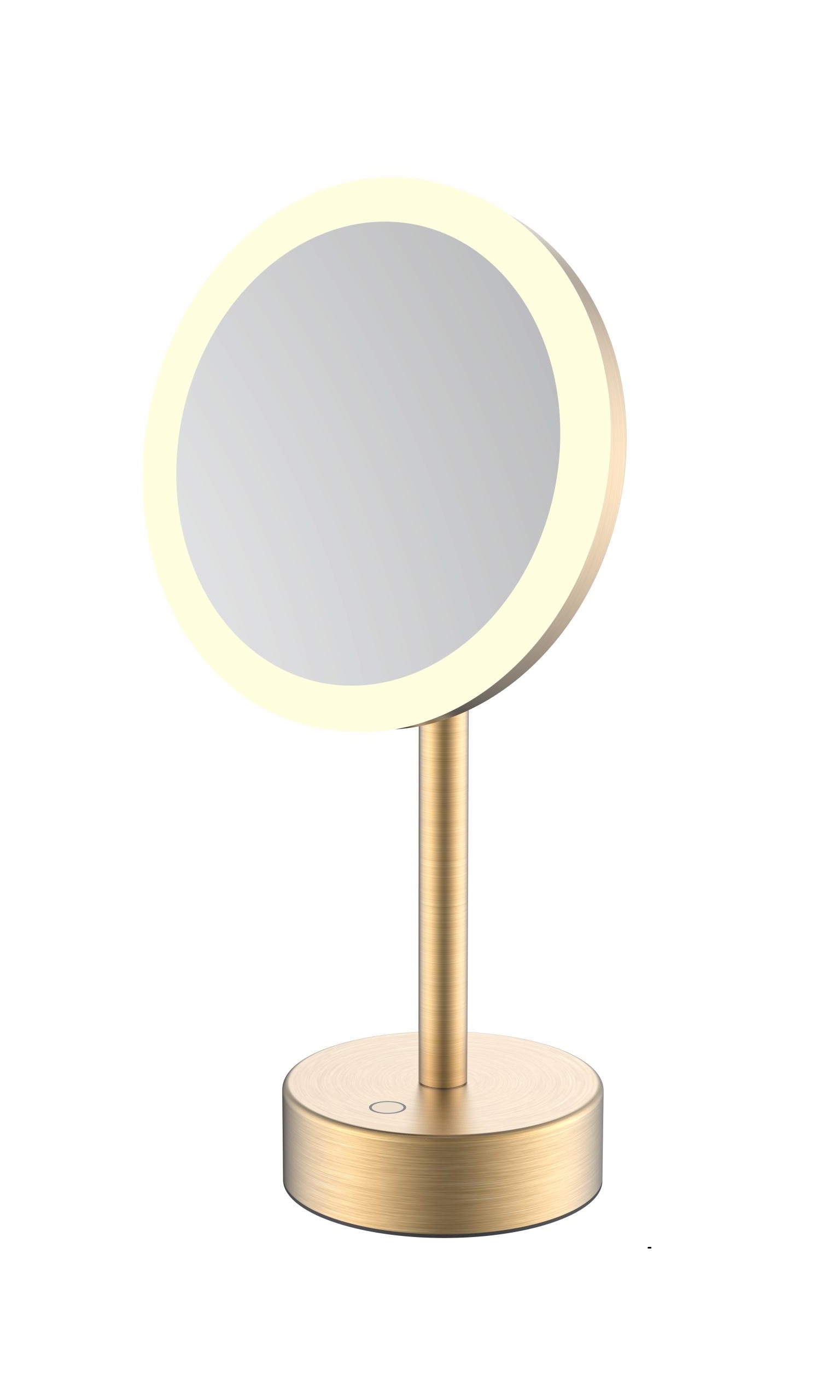 Зеркало настольное косметическое с увеличением 5х Savol JAVA S-M551LB матово-золотистый