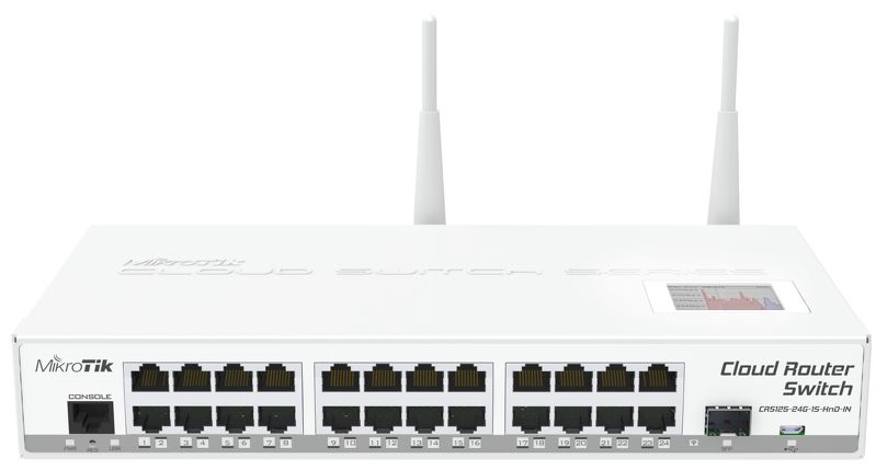 Коммутатор MikroTik CRS125-24G-1S-2HND-IN 24G 1SFP