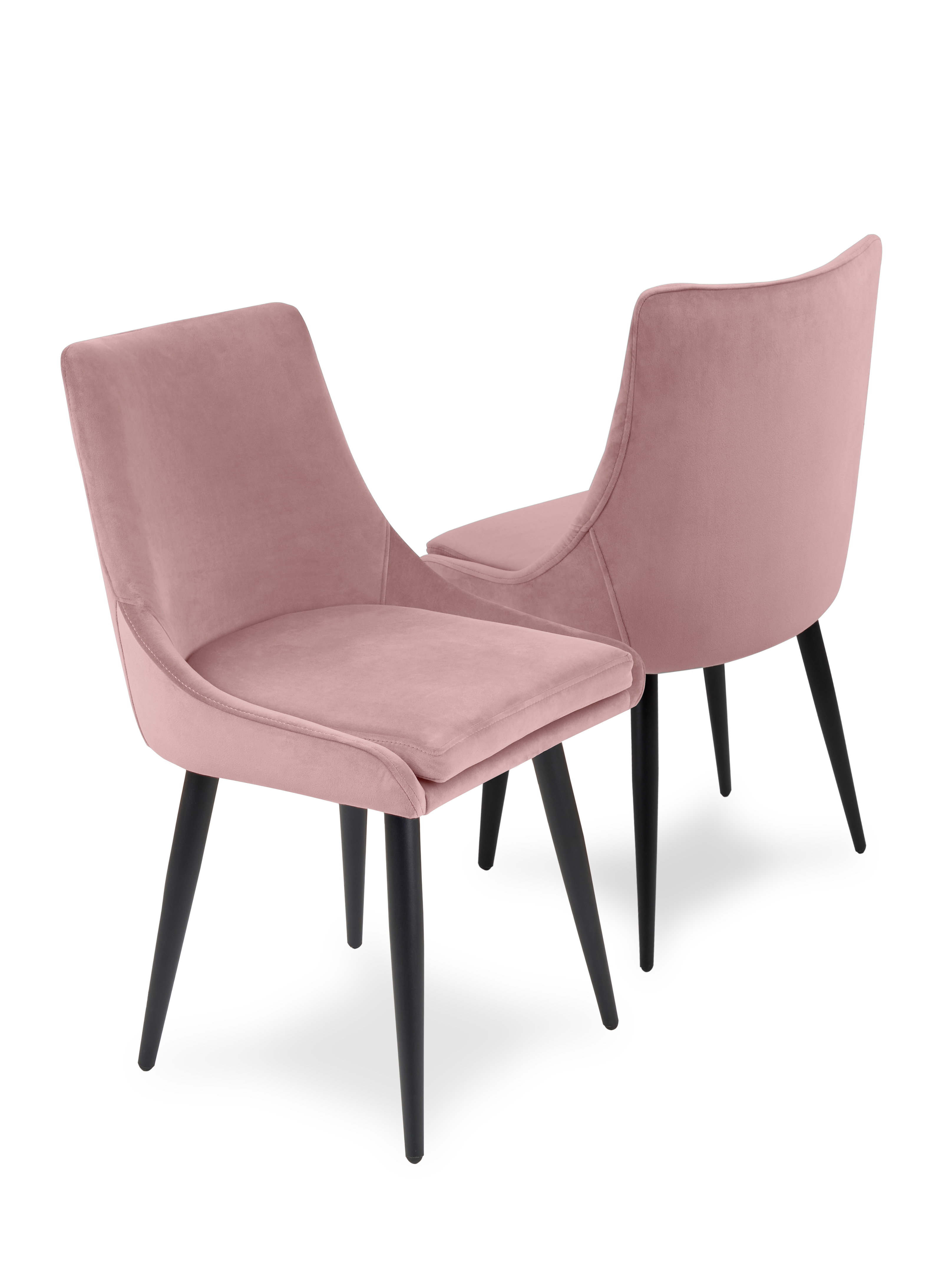 Комплект стульев 2 шт. BRENDOSS 205/27/black/k2, розовый/черный