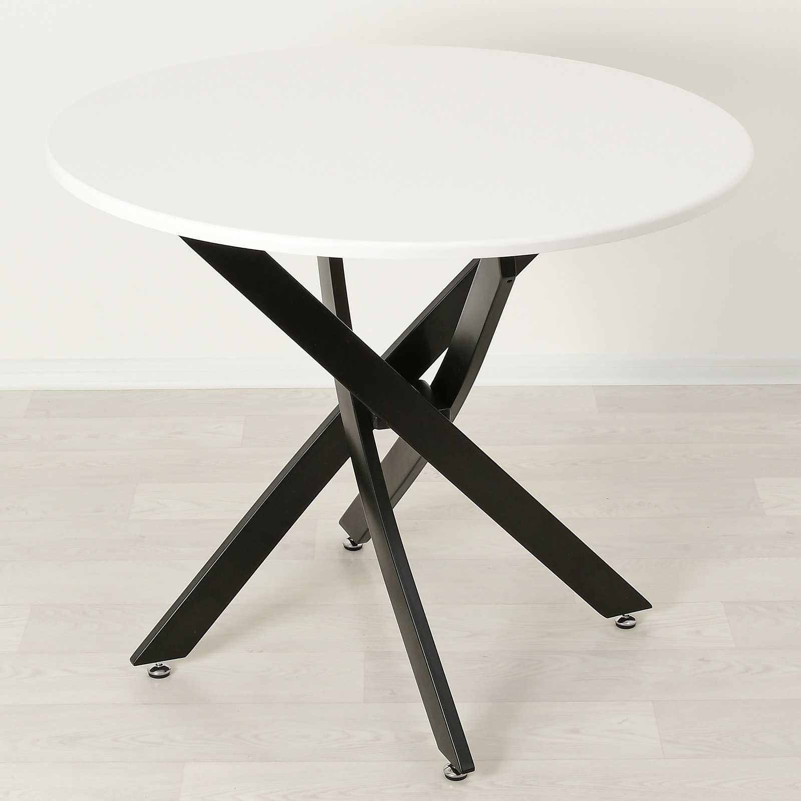Кухонный стол из МДФ Mebel Apartment Рим 18 белый/черный D90