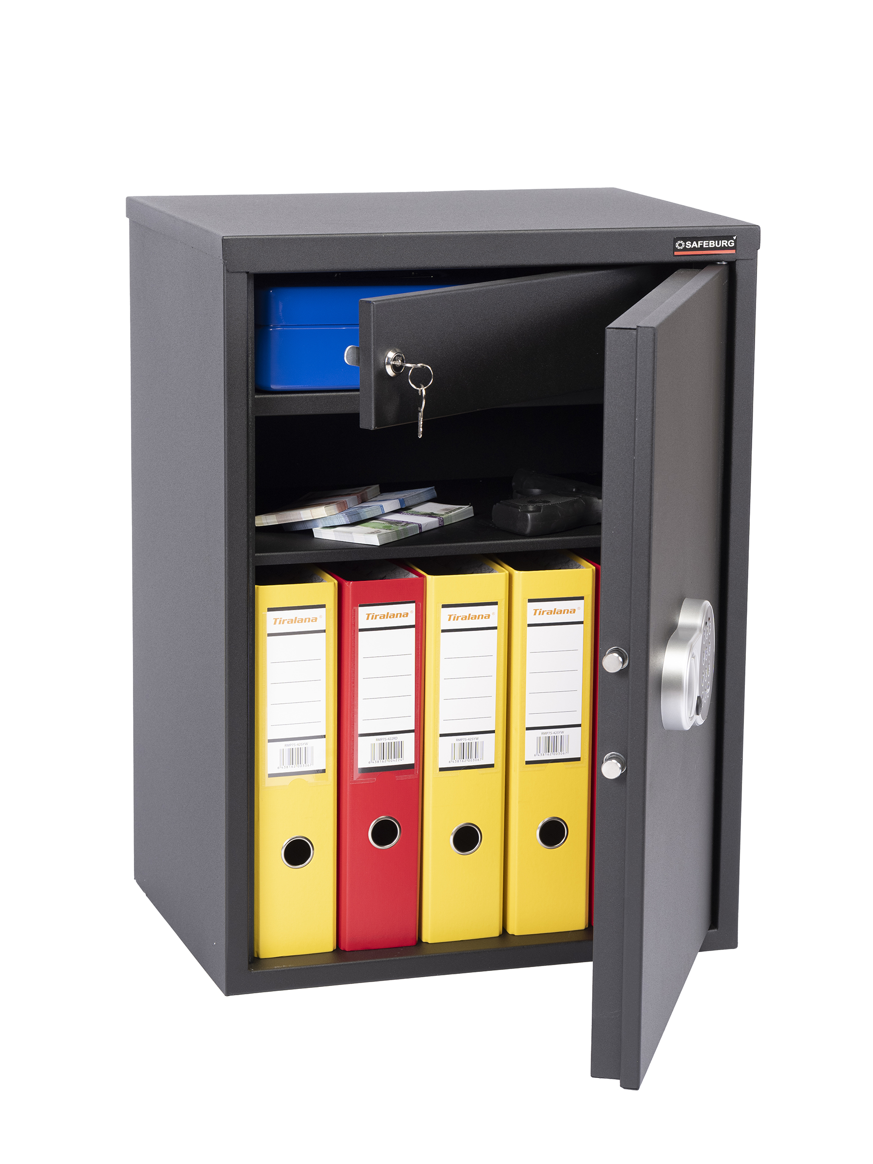 Сейф бухгалтерский SAFEBURG E8-T DARK для денег и документов с электронным замком