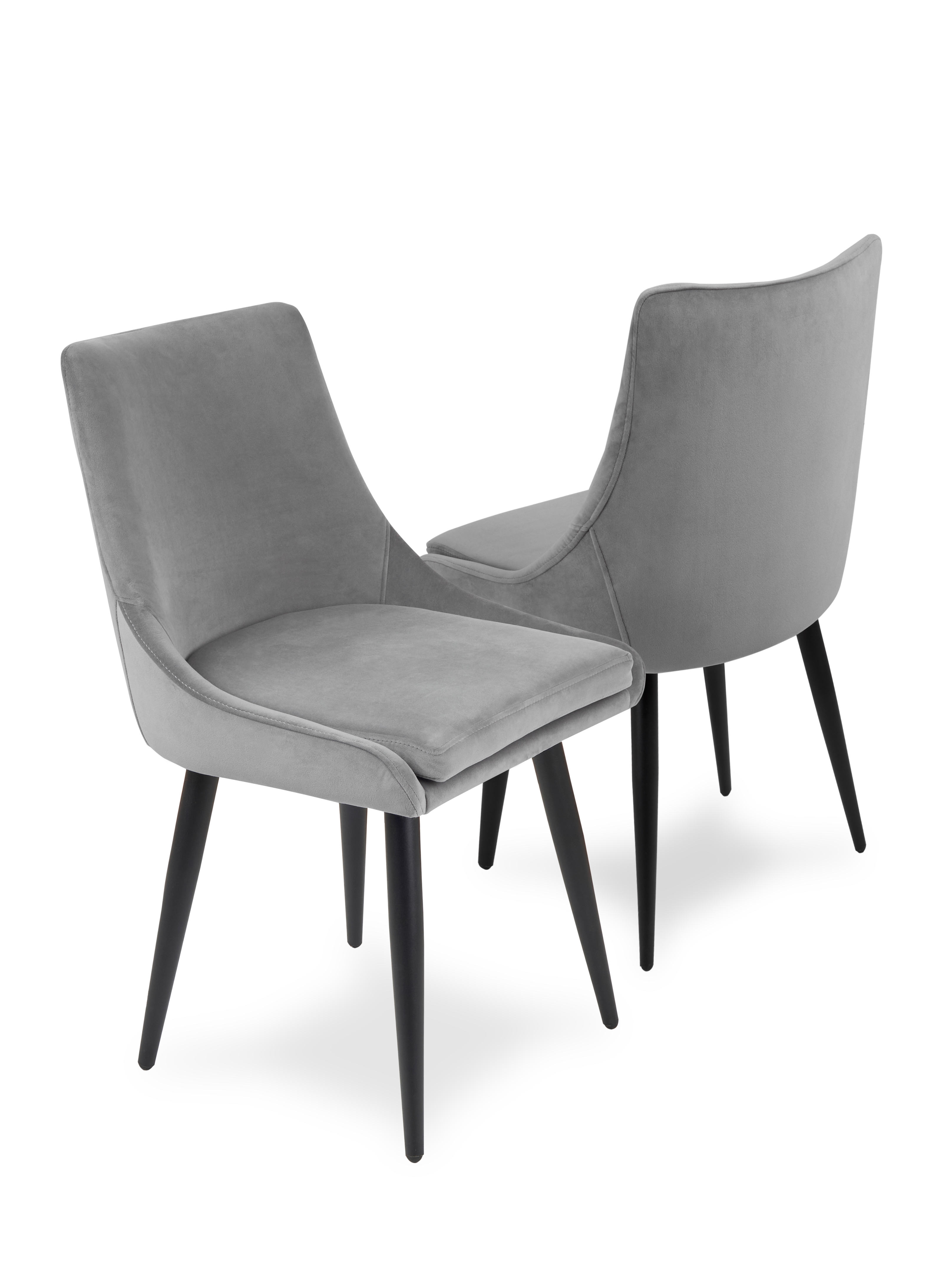 Комплект стульев 2 шт. BRENDOSS 205/07/black/k2, серый/черный