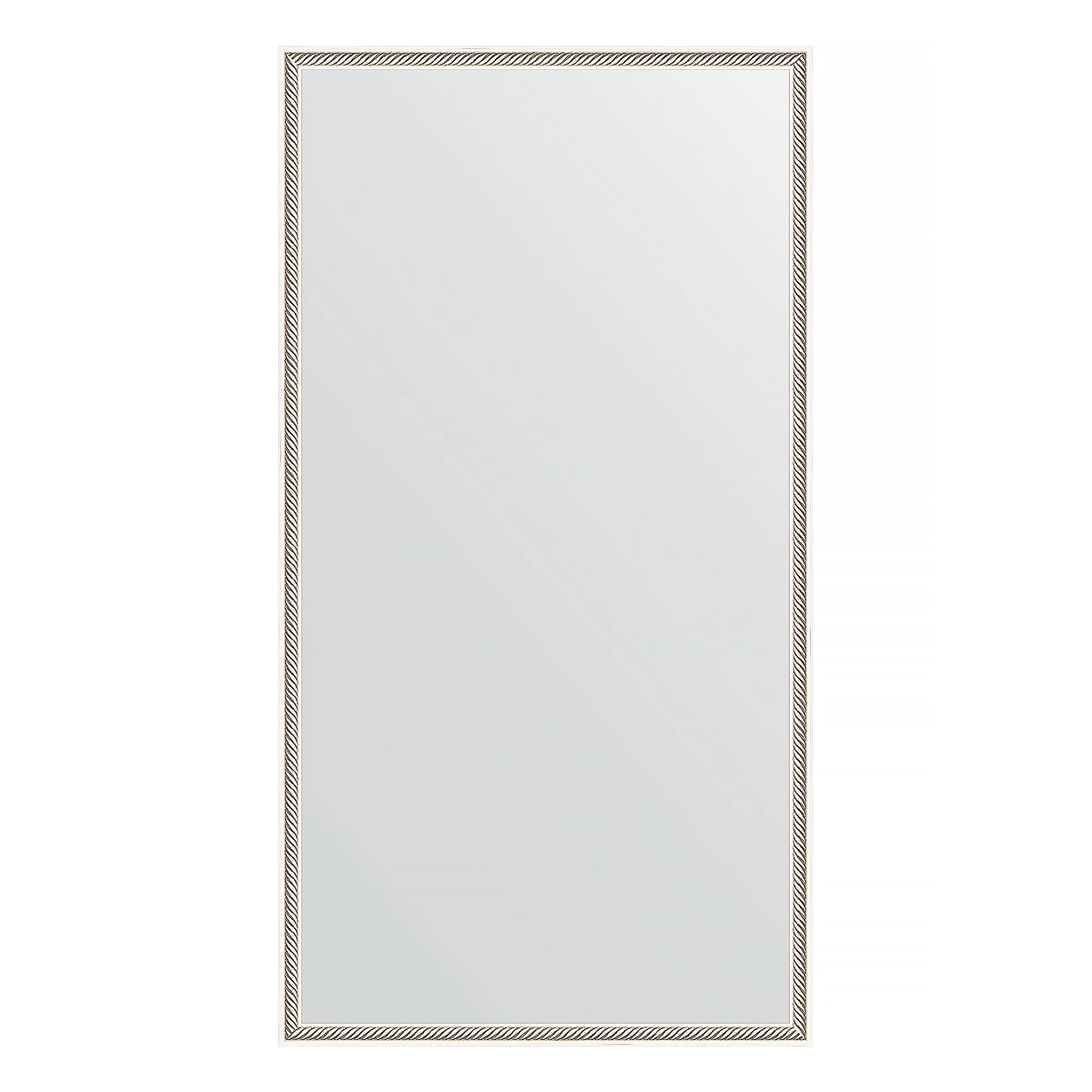 Зеркало интерьерное настенное Evoform Definite в раме витое серебро 68 х 128 см