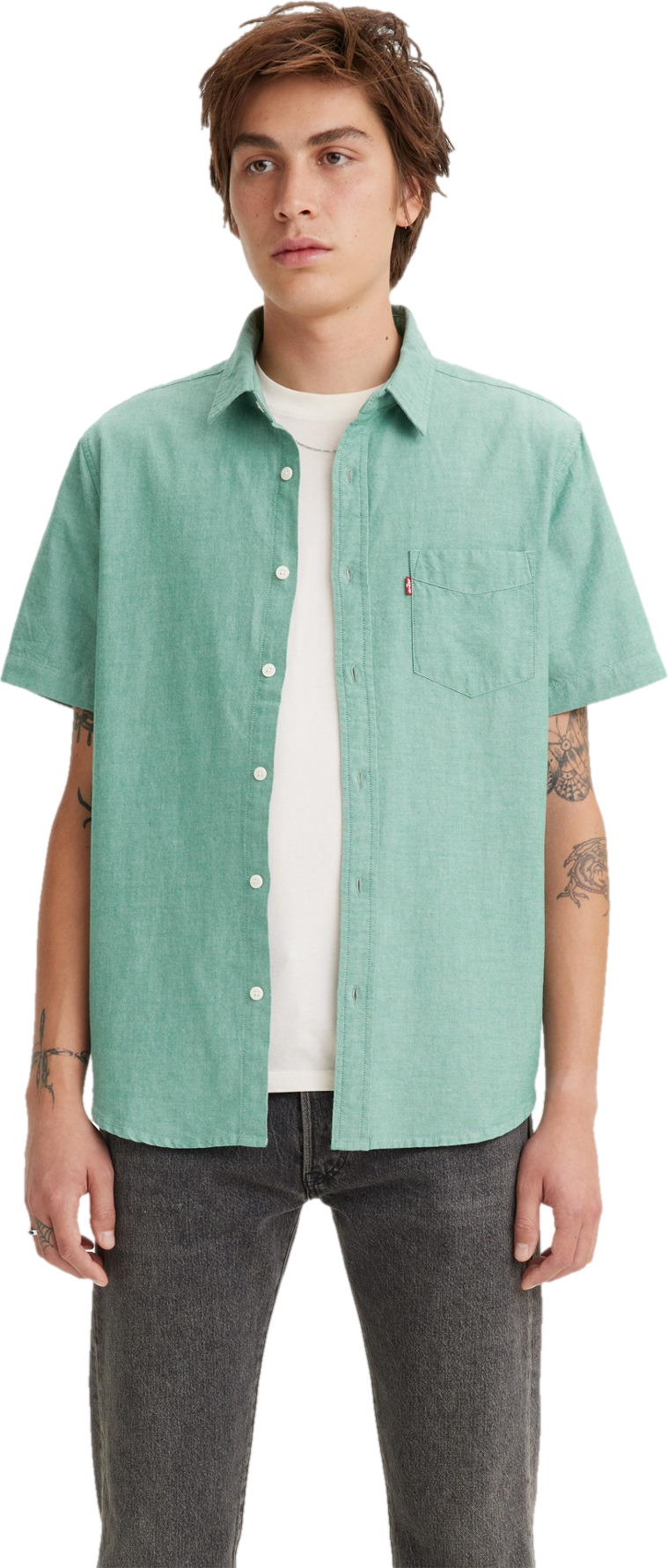Рубашка мужская Levi's 86627 зеленая M