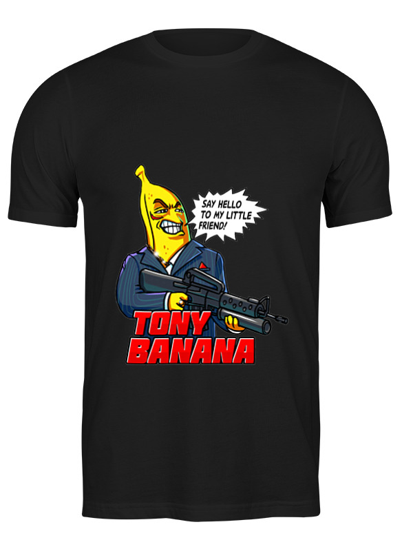 Футболка мужская Printio Tony banana черная S