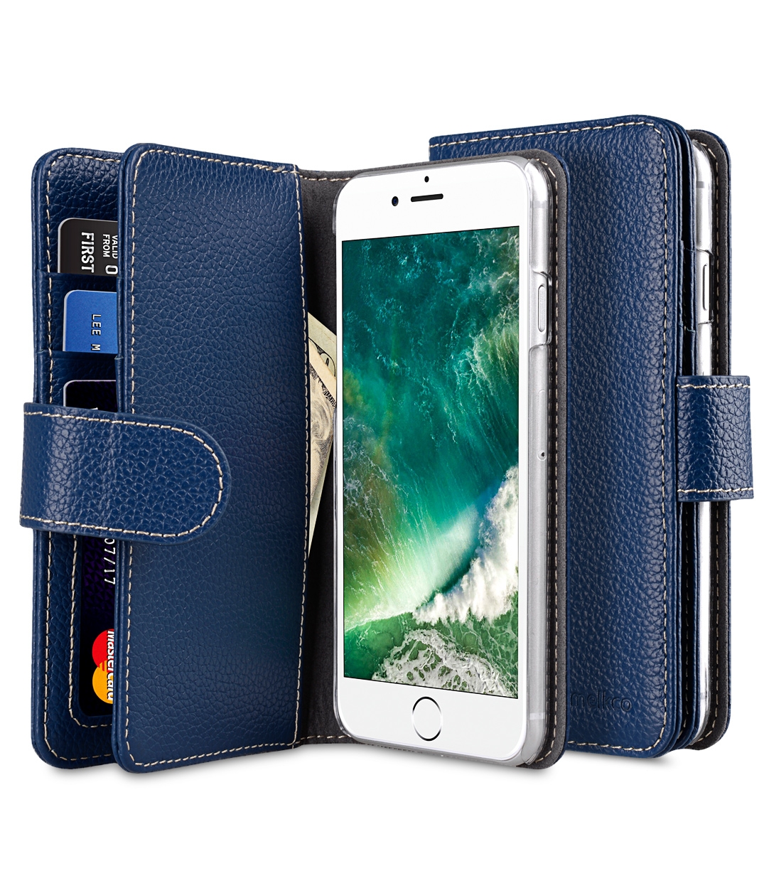 Чехол Melkco для Apple iPhone 7/8/SE 2020 - Wallet Plus Book Type, темно-синий