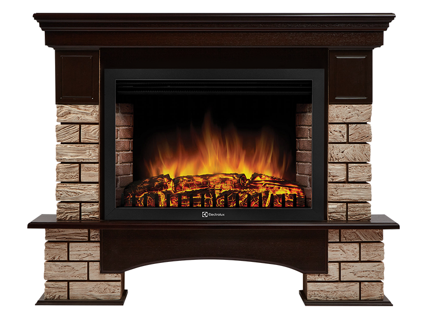 Портал Forte Wood 30U (угловой) камень коричневый, шпон темный дуб