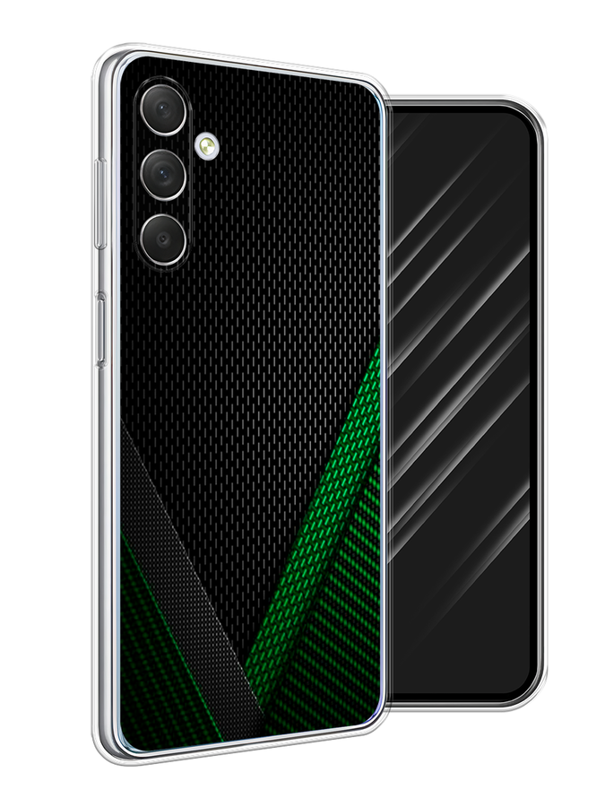 Чехол Awog на Samsung Galaxy M54 "Зеленый карбон"