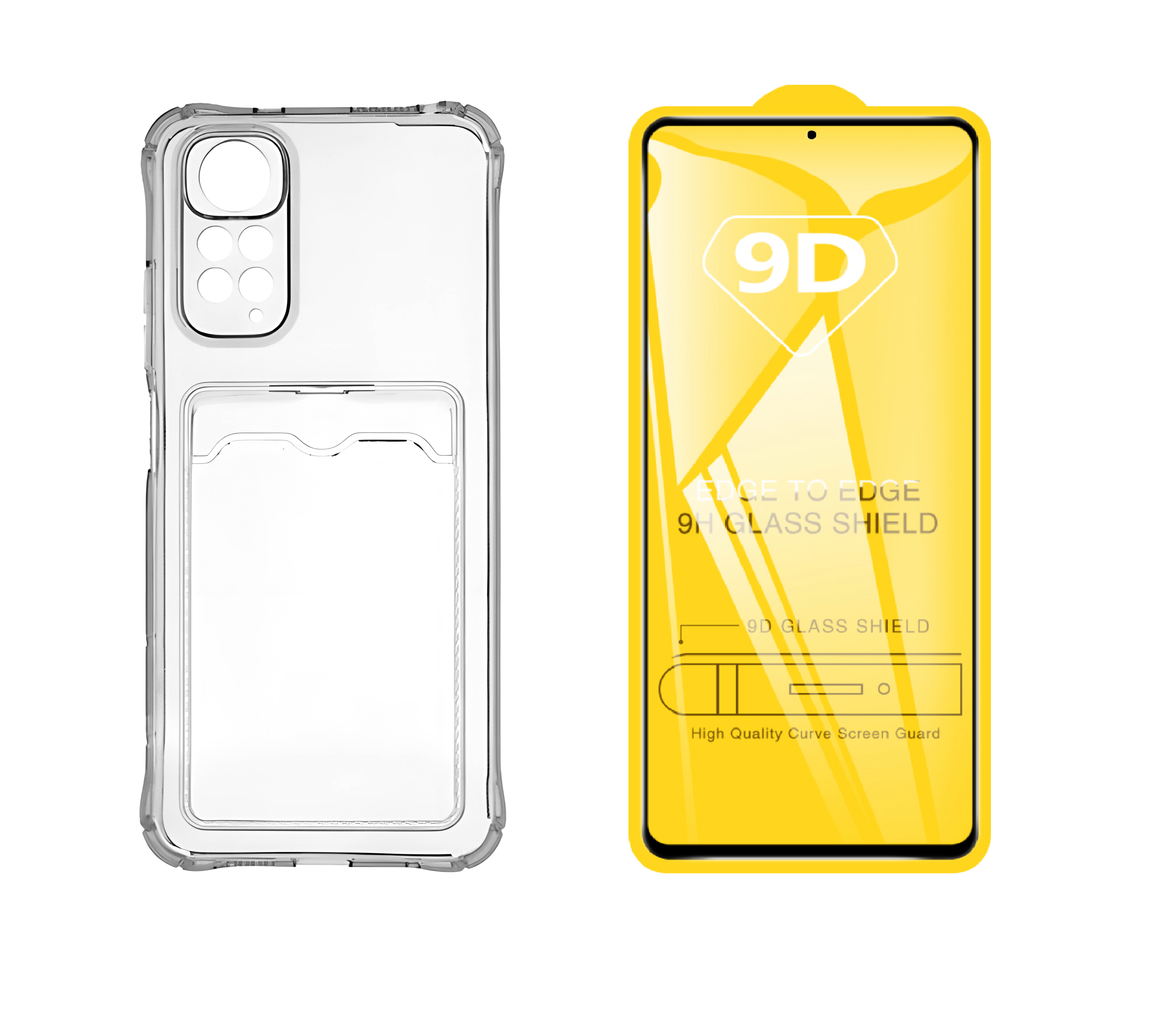 Чехол с карманом и стекло QVATRA для Redmi Note 11 Pro