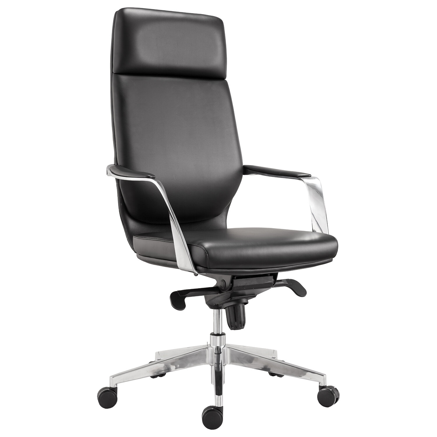 Кресло офисное BRABIX PREMIUM Resonance EX-755, мультиблок, алюминий, экокожа, черное, 5