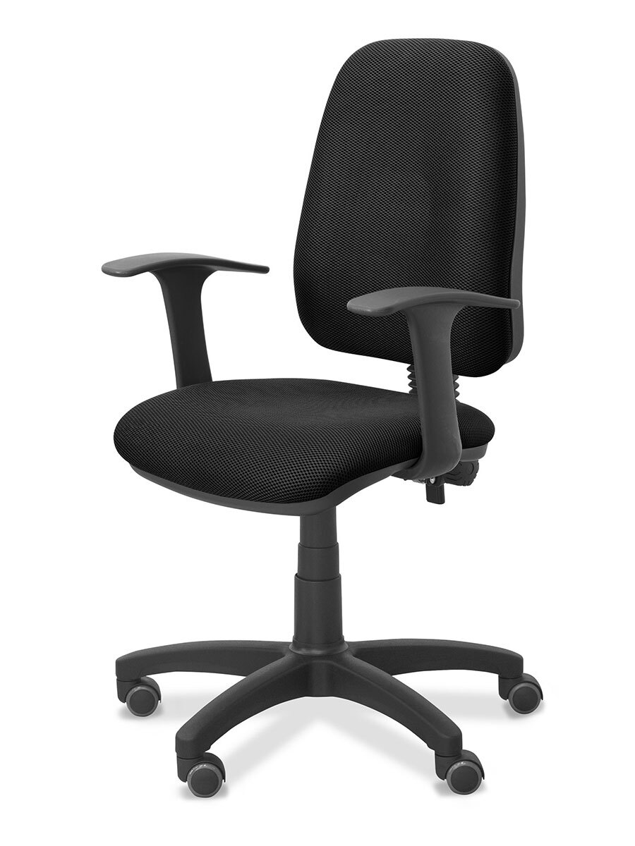 Компьютерное и офисное кресло Юнитекс Эльза Т Сетка/Ткань, черный