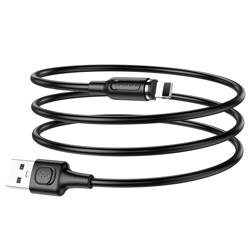 Магнитный кабель Borofone BX41, 1м USB to Lightning, черный