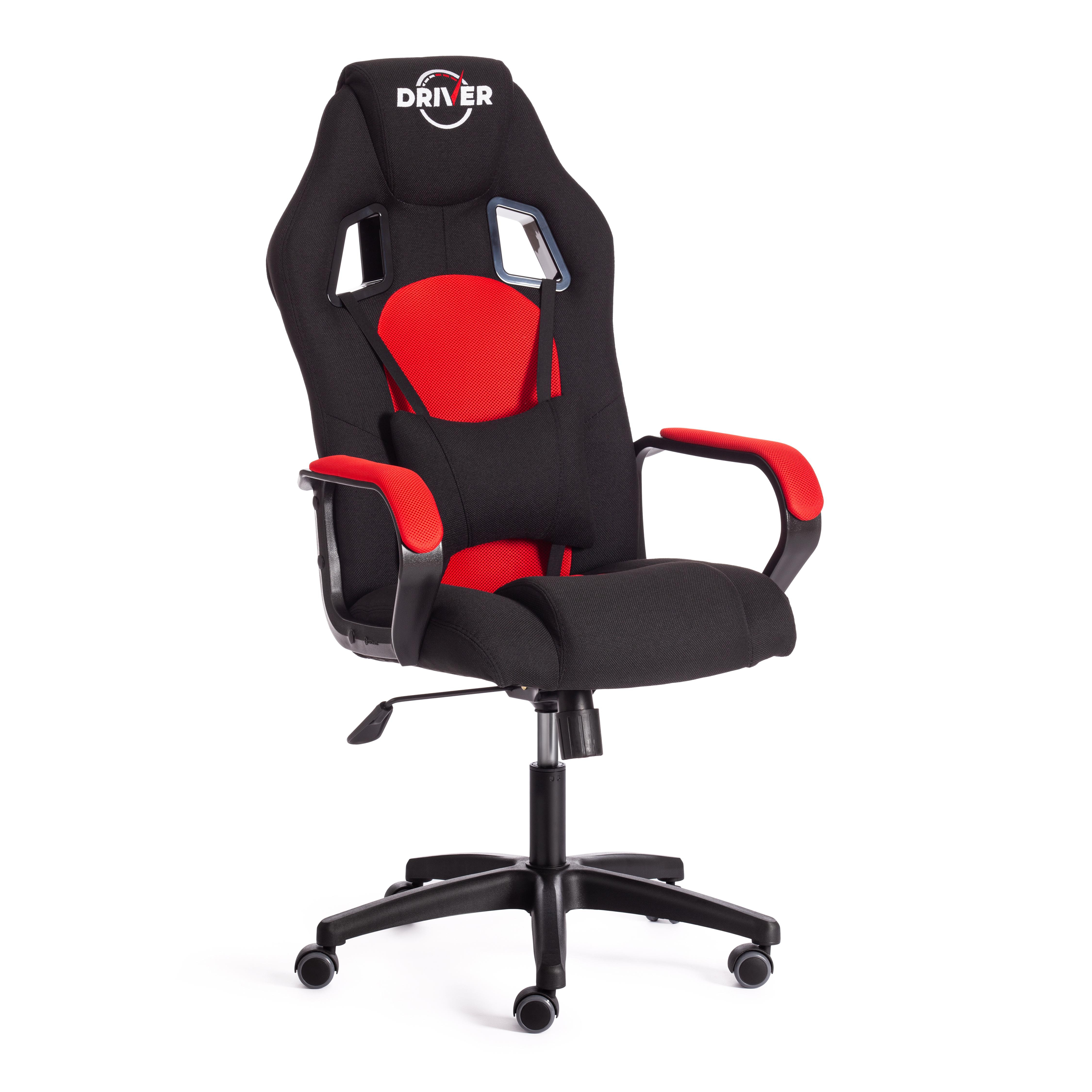 Кресло игровое компьютерное геймерское для пк Tetchair DRIVER черный красный ткань