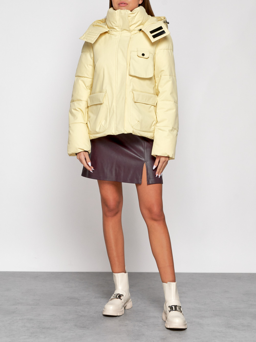 Куртка женская AD52413 желтая XXL