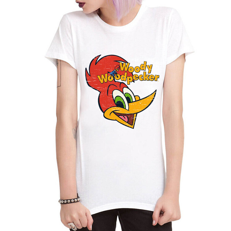 Футболка женская Dream Shirts Дятел Вуди 1000631-1 белая XS