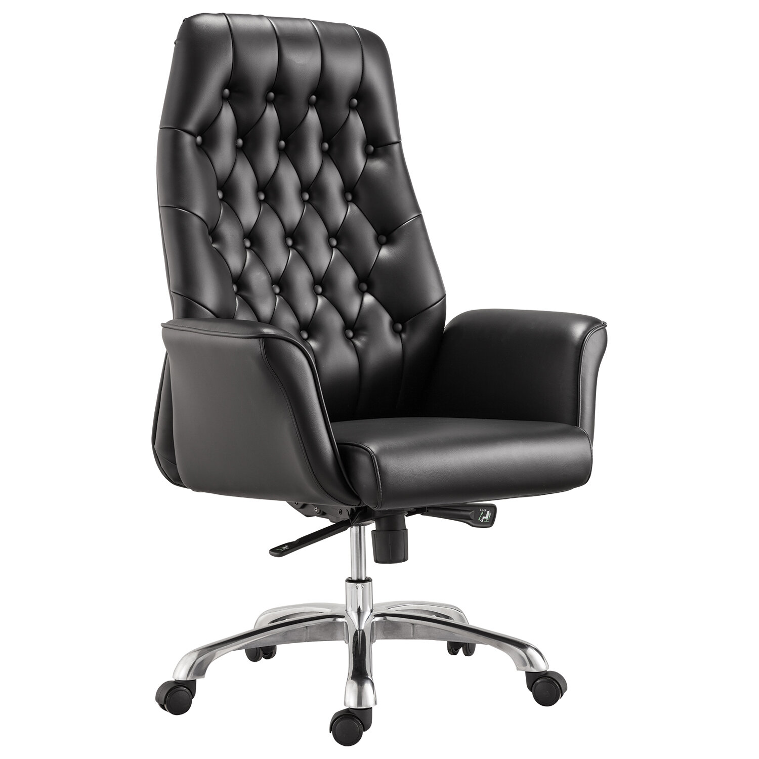 Кресло офисное BRABIX PREMIUM Legacy EX-750, синхромеханизм, алюминий, экокожа, черное