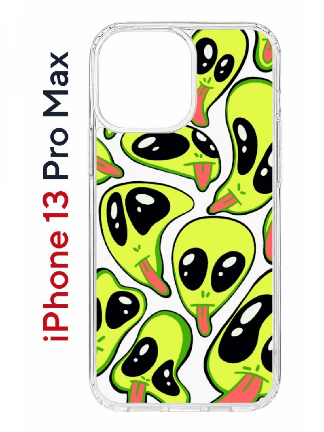 Чехол на iPhone 13 Pro Max с принтом Kruche Print Инопланетянин, бампер с защитой камеры
