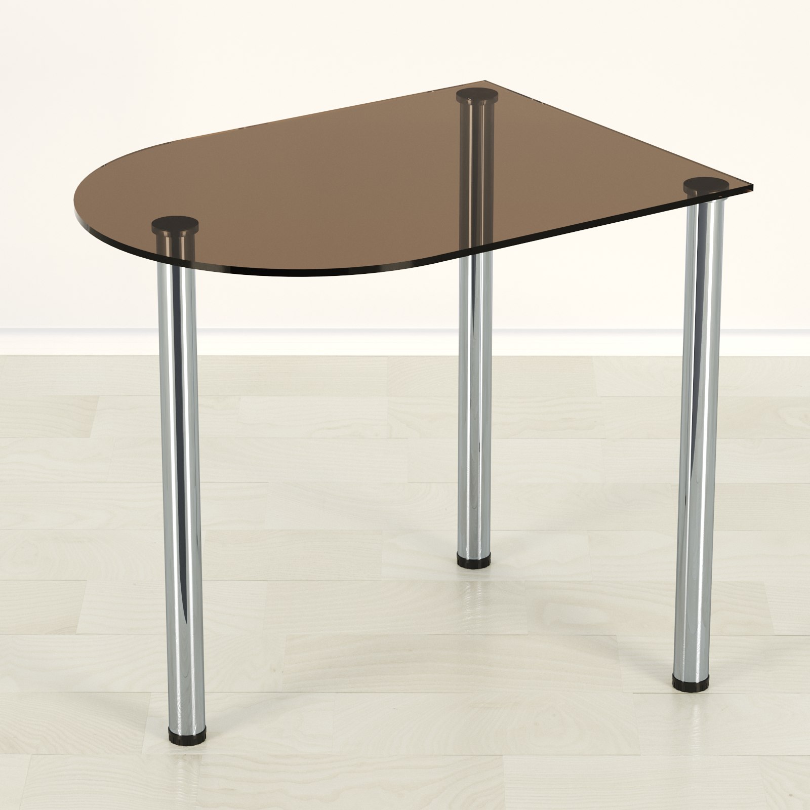 Стеклянный стол Mebel Apartment Эдель 30-3 бронза/хром 900х600