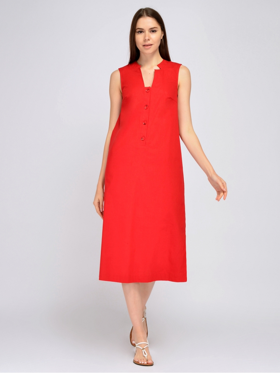 Платье женское Viserdi 10127 красное 44 RU