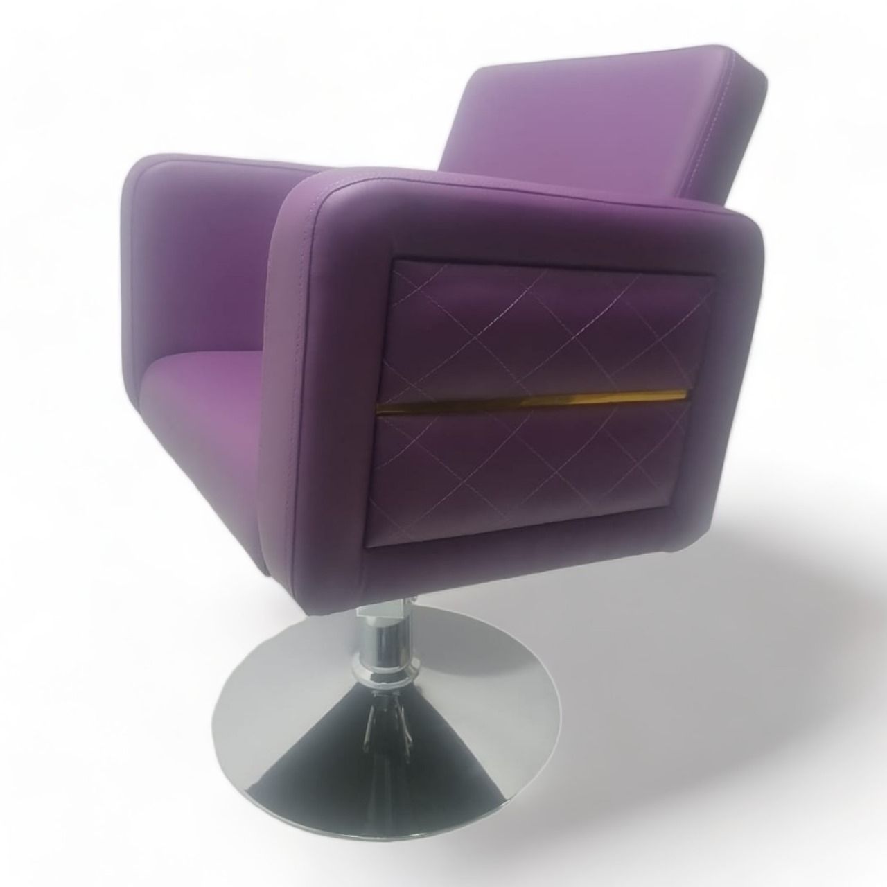 Парикмахерское кресло Лоренс, Фиолетовый, Гидравлика диск