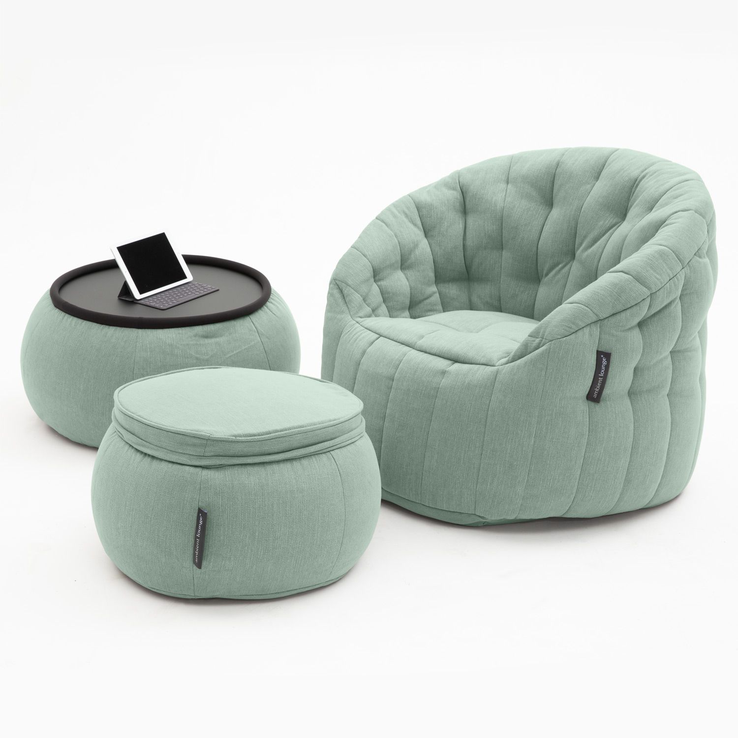 Комплект мягкой мебели aLounge - Contempo Package - Pepper Mint (шенилл, серо-зеленый)