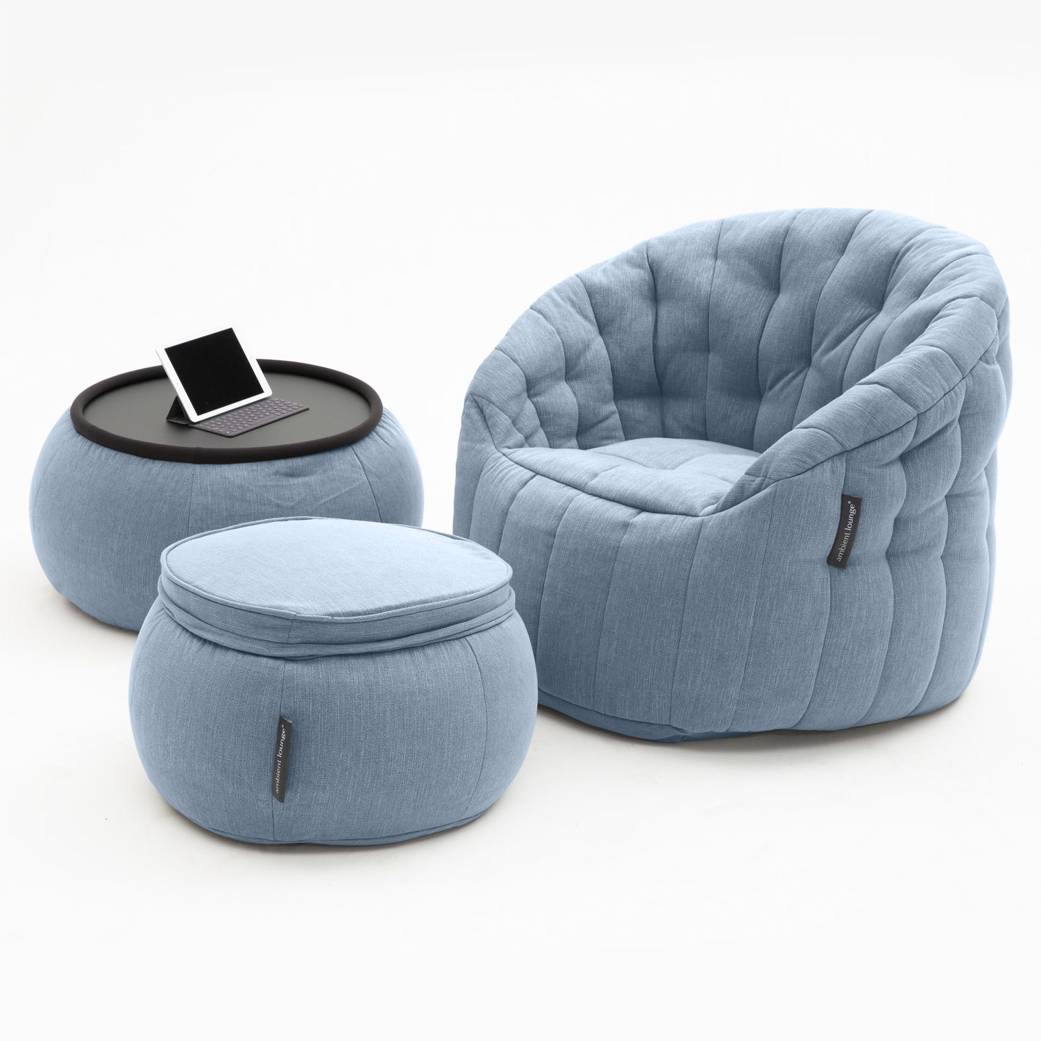 Комплект мягкой мебели aLounge - Contempo Package - Blue Jazz (шенилл, голубой)